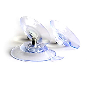 DANXQ Clear PVC M5 Thread Screw Suction Cup with Cap Nut, Diameter 4 CM 1.57 Inch,6 PCS,Recommended (M5-D4 CM)