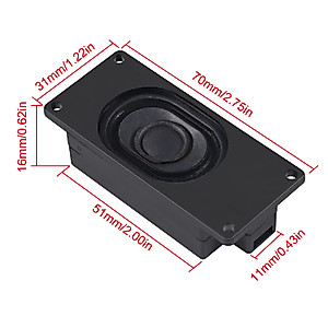 AITRIP 6PCS Speaker 3 Watt 8 Ohm with JST-PH2.0 Interface Compatible with Arduino for Electronic Projects