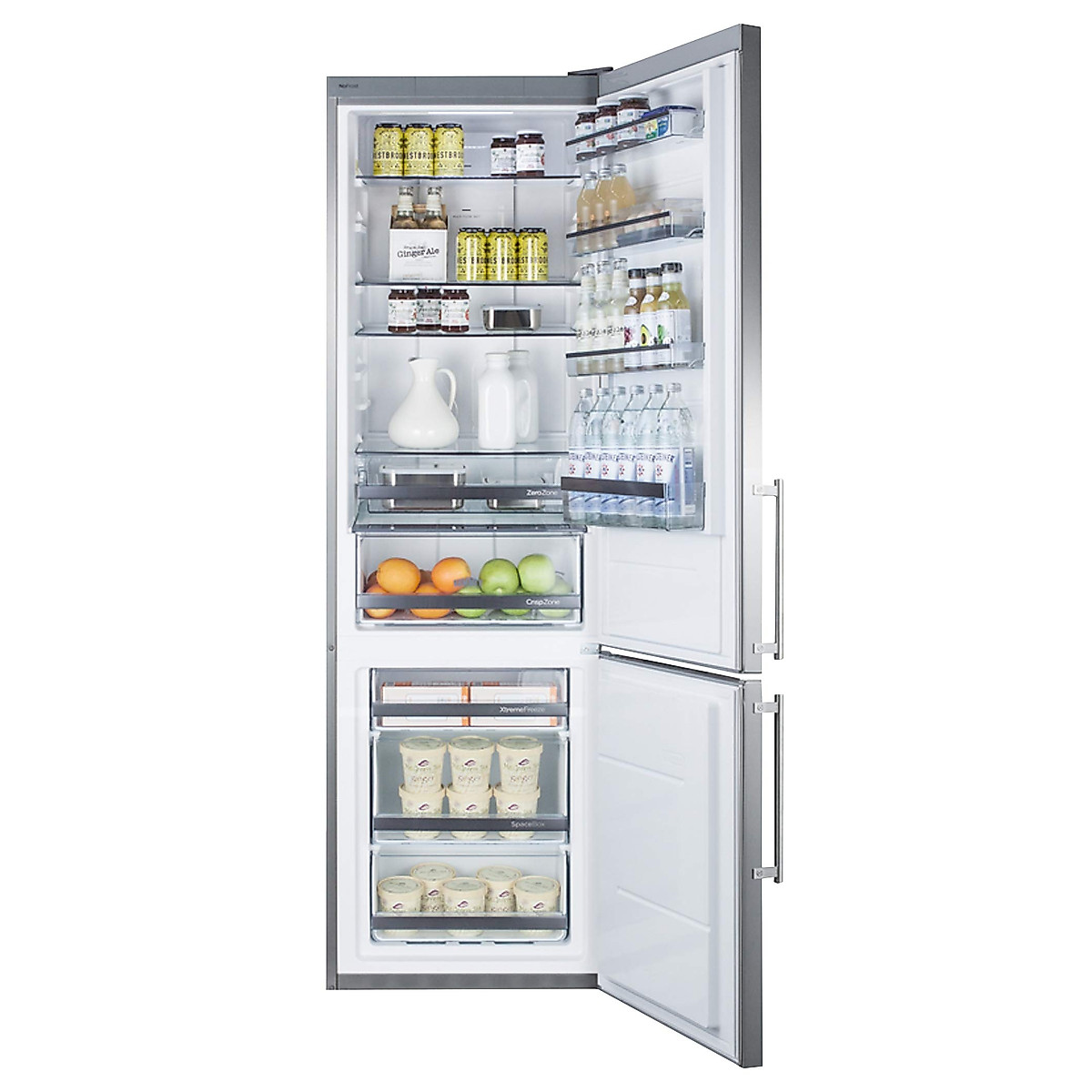 SUMMIT 12.8 Cu. Ft. Frost-Free Refrigerator-Freezer, Platinum