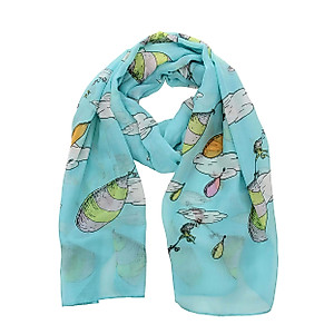 elope Dr. Seuss Oh The Places You'll Go! Lightweight Costume Scarf for Adults and Teens Standard Blue