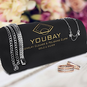 2 Packs Pro Size Jewelry Cleaning Cloth & Silver Polishing Cloth, 11'' x 14'' Jewelry Polishing Cloth for Sterling Silver | Gold | Brass | Platinum, Has Both Cleaning and Polishing Cloth Sewn Together