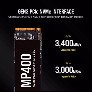 Corsair MP400 1TB NVMe PCIe M.2 SSD, CSSDF1000GBMP400 (Renewed)