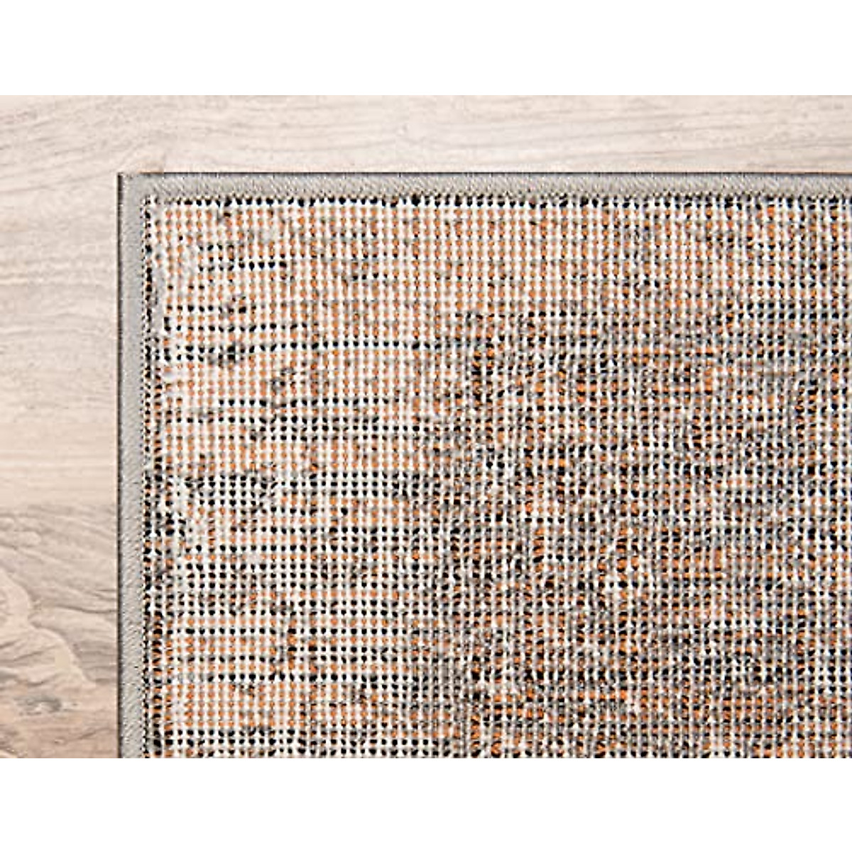 Unique Loom Rosso Collection Traditional, Vintage, Medallion, Border, Distressed, Southwestern Area Rug, 8 ft x 10 ft, Gray/Ivory