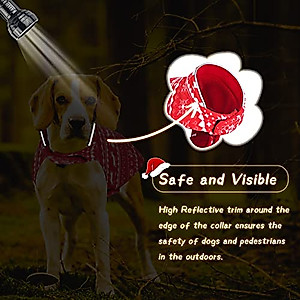 Christmas Dog Sweater Clothes, Red Reindeer Christmas Dog Jacket, Dog Winter Warm Coat, Reversible Dog Cold Weather Coat for Pet Clothes for Small and Medium Dogs