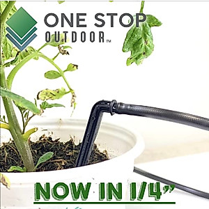 100-Pack 4" Inch Angled Drip Emitter Stake, (FITS 1/4" & 1/8" TUBING) for Precise Watering & Irrigation, Greenhouse, Container Gardening, Home Garden, and Hydroponics Growing