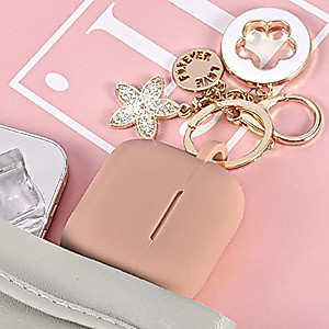 Case for Airpods Pro 2nd Generation - VISOOM Airpods Pro 2 Cases Cover Women 2022 Silicone iPod Pro 2 Earbuds Wireless Charging Cases Girl Bling Keychain for Apple Airpod Gen Pro 2(Milk Tea)