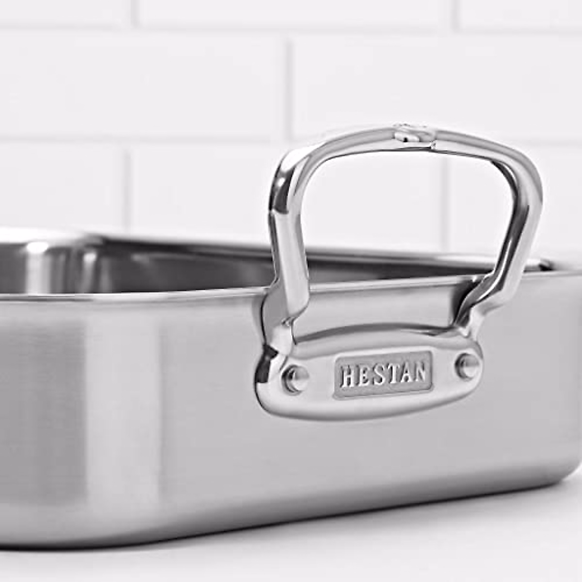 Hestan - Stainless Steel Classic Roaster with Rack, Induction Cooktop Compatible