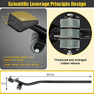 Lunarlipes Upgraded 6 Wheel Heavy Duty Furniture Movers, Moving Dolly Lifter Tool Set, 360 Swivel Silent Wheels, 1600 Lbs.Capacity, for Heavy Furniture Such as Refrigerators, Closets