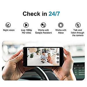 owltron Indoor Security Camera, 2 Pack 1080P Dog Cameras for Home Security WiFi Camera with Night Vision,Human Motion Detection,2-Way Audio Dog/Baby Monitor with Camera,Compatible with Alexa…