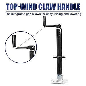 HPDMC A-Frame Trailer Jack, 1 Ton (2,000 lb) Capacity