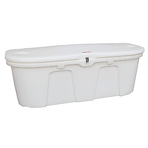 TAYLOR MADE 123650 Stow N' Go Poly Dock and Patio Storage Box - 43" L x 21" W x 36" H, Classic White