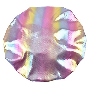 Kids Bonnets for Girls Sleeping Bonnets for Kids Curly Hair Satin Sleep Caps for Kids Shower Caps Satin Night Cap for Kids (Colorful Blue + Pink)