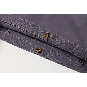 Jeelow Canvas Tote Handbag Shoulder Bag Purse Lightweight Yoga Shopping Travel For Men Women (Grey Purple Oversize)