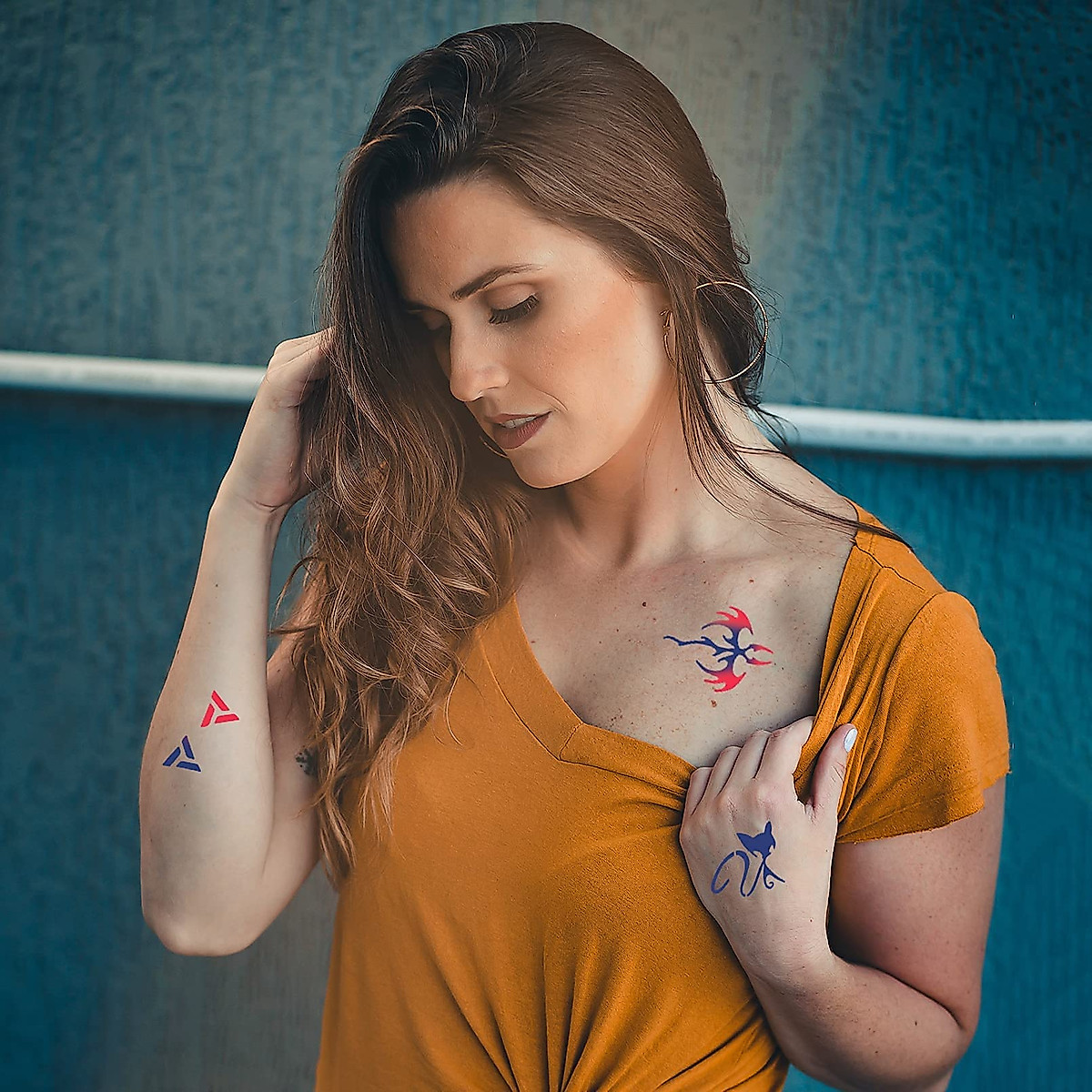 CUTELIILI Henna Tattoo Stencils Reusable for Women Girls and Kids, 200+ PCS Tattoo Templates, Airbrush Tattoo Stencil,Body Art Stencil Templates Chriatmas Gift Black