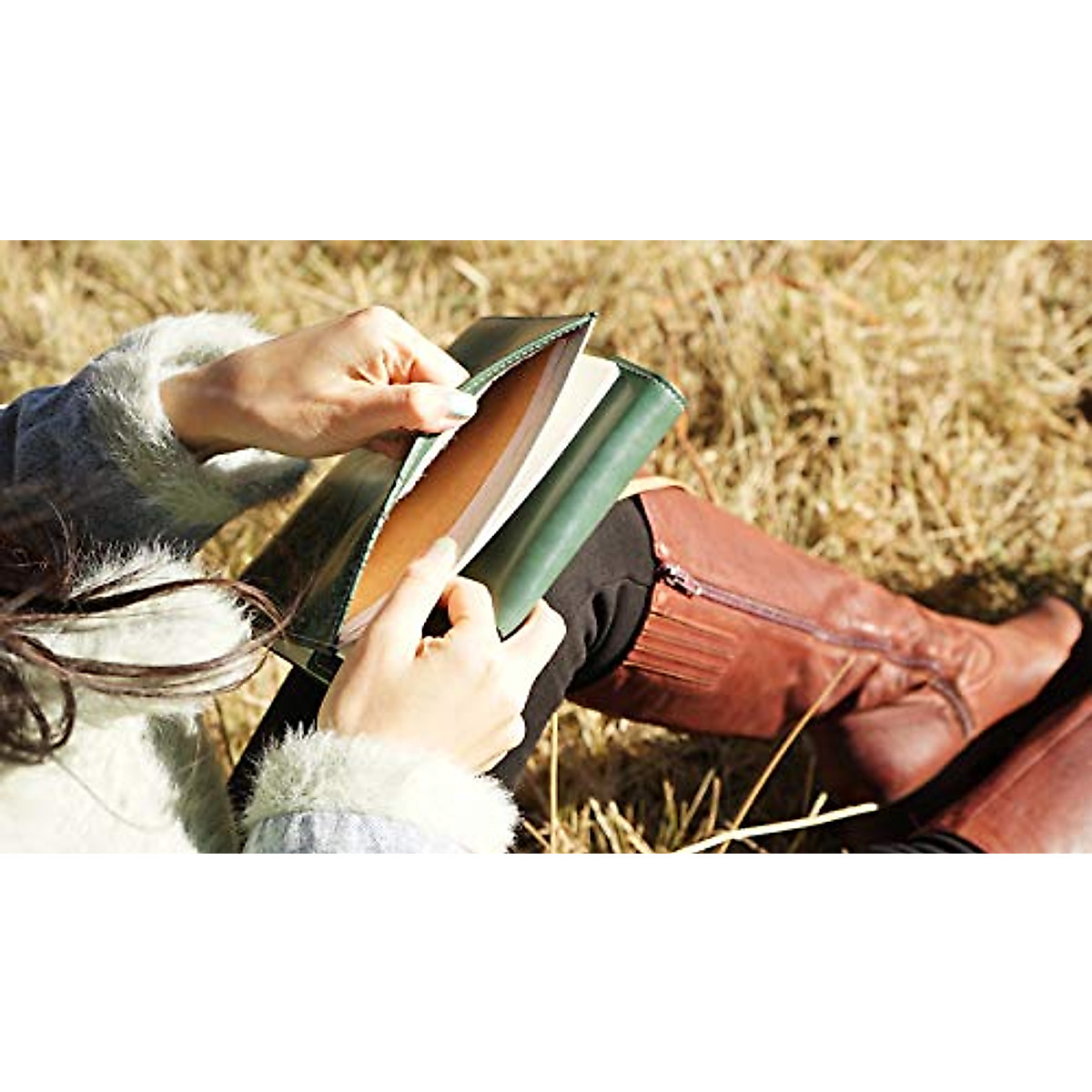 VALERY Wrting Journal for Women and Men | 185 Lined Fountain Pen Friendly Paper | Refillable B6 Vegan Leather Bound Travel Notebook | Daily Use Gifts for Vegatarians Teachers (Forest Green)