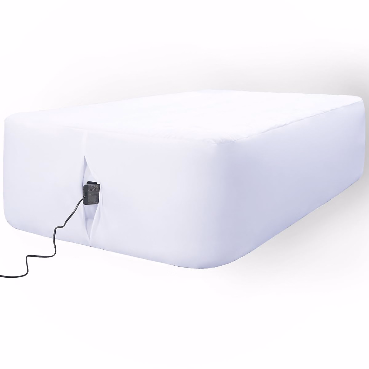 Cotabaty Twin Mattress Pad Air Mattress Cover, Soft Quilted Mattress Topper with Deep Pocket Fits 13 to 20 Inch Mattress - Breathable Fitted Mattress Protector for Air Bed (75x39'', White)