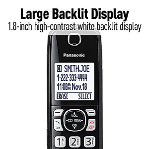 PANASONIC Link2Cell Bluetooth Cordless Phone System with Voice Assistant, Call Blocking and Answering Machine. DECT 6.0 Expandable Cordless System - 4 Handsets - KX-TGF574S (Silver)