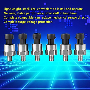 Water Pressure Transducer,1/8NPT Thread Stainless Steel Pressure Transducer Sender Sensor 30/100 /150/200/300/500 psi for Oil, Fuel Air, Water