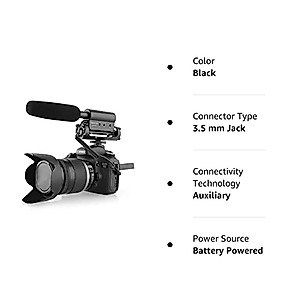 TAKSTAR SGC-598 Photography Interview Shotgun MIC Microphone for Nikon Canon DSLR Camera (Need 3.5mm Interface)Auxiliary