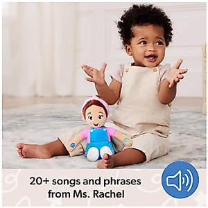 Ms. Rachel Official Speak & Sing Doll, 16” Tall Interactive Toy with 4 Songs & 16+ Phrases, Toddler Toys for Girls & Boys Ages 6 Months to 3+ Years