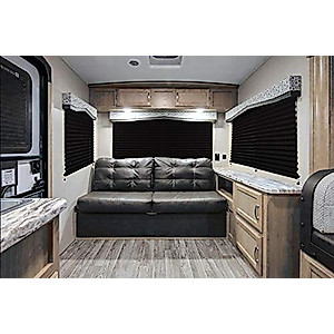 Camper Comfort Black RV Pleated Shade | Camper Blinds | RV Privacy Blinds | RV Solar Shade| Motor-Coach Shade (74" X 42")