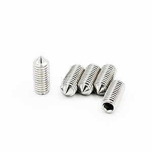 Hex Socket Set Screws with Cone Piont Assortment Kit,Stainless Steel,200 Pieces
