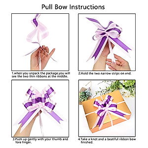 MMYQXI 80 Pieces 5.5 Inches Diameter Pull Bows for Gifts Pull Bows Present Wrapping Pull Bows with Ribbon for Wedding Present Baskets Random Color