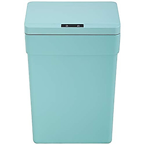 13 Gallon Trash Can Plastic Kitchen Trash Can Automatic Touch Free High-Capacity Garbage Can with Lid for Bedroom Bathroom Home Office 50 Liter Blue