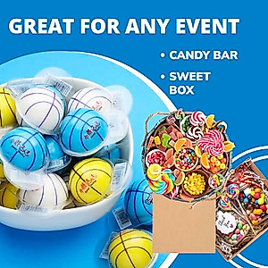 Gummy Candy - Jelly Filled Gummies - Fun Basketball Gummy Candies Filled with Fruit Jam - Assorted Flavors - 10 pcs Individually Wrapped Chewy Candy