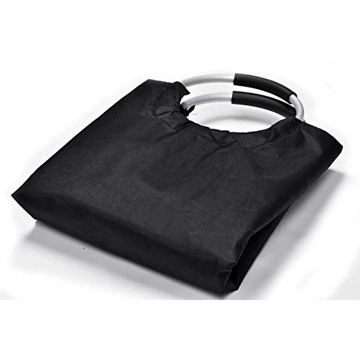 Collapsible Fabric Laundry Hamper - Portable, Foldable Large Capacity Laundry Basket, Durable Comfortable Padded Carry Handles, Self Standing Washing Bin, Folds Easily in Laundry Room Storage. (Black)