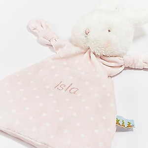 Bunnies By The Bay "Blossom" Knotty Friend Baby Stuffed Animal Blanket - Plush Baby Lovey - Best Friend Blanket - 10” Multicolour