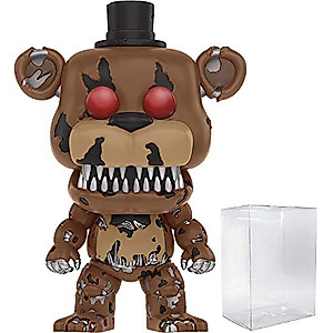 POP Five Nights at Freddy - Nightmare Freddy Funko Pop! Vinyl Figure (Bundled with Compatible Pop Box Protector Case) Multicolor 3.75 inches