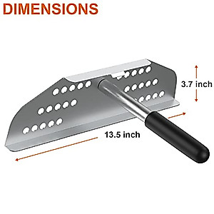 Pizza Ovens Door for Ooni Koda 12 Gas Pizza Oven, Heavy Duty Outdoor Pizza Oven Wind Guard with Handle & Ventilation Holes, BBQ Grill Accessories for Roast Meat, Fish or Steak