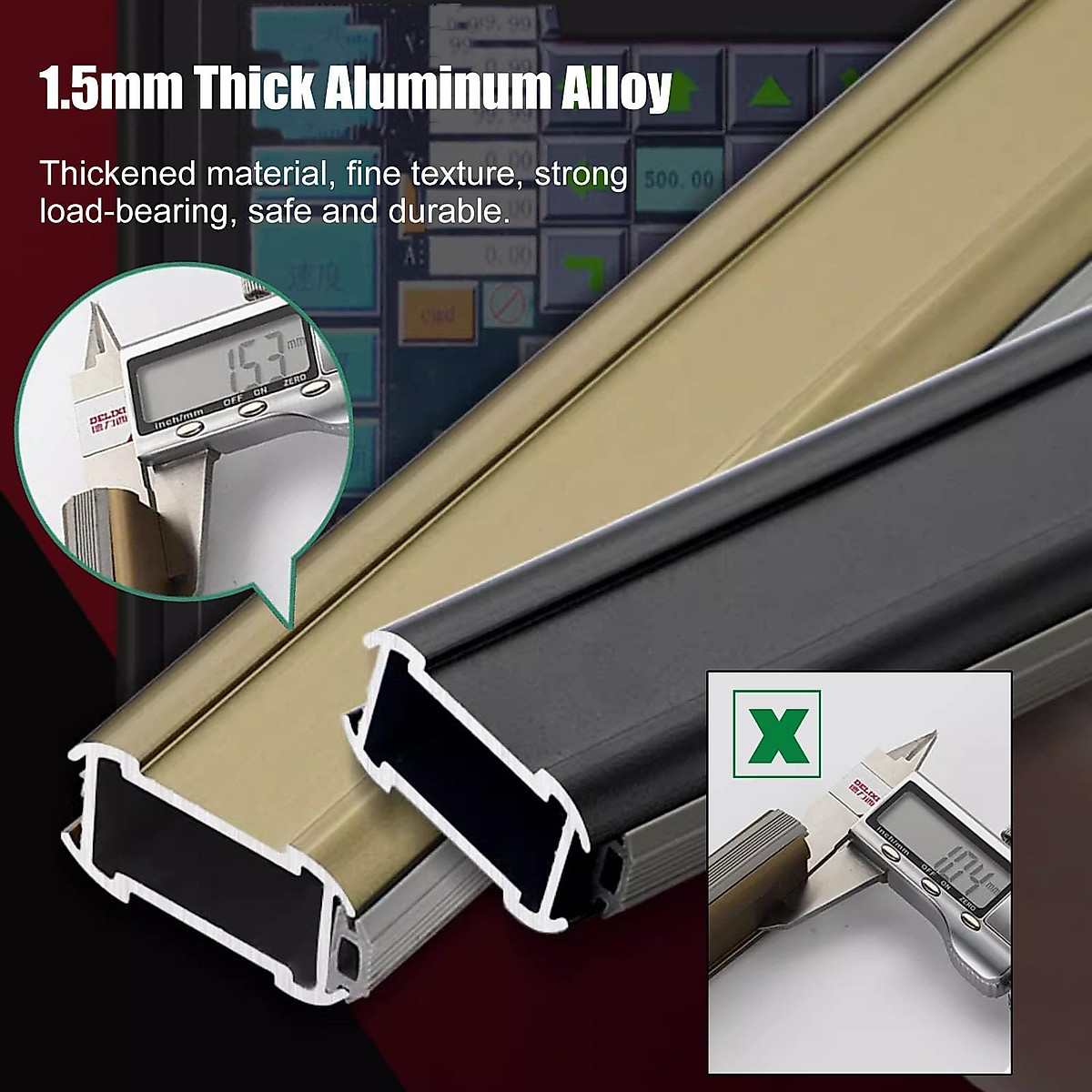 RV/Wardrobe/Laundry Room Closet Rod Wall Mounted, Heavy Duty Cuttable Metal Hanging Clothes Pole With Bracket Kits, 160 150 140 130 120 110 100 90 80cm Long (Color : Black, Size : 80cm/31.5in)