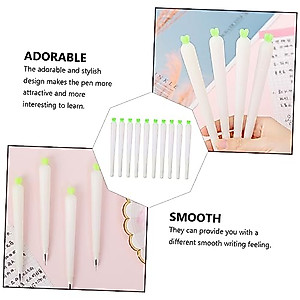 NUOBESTY 10pcs Black Gel Pen Cartoon Carrot Pen Cute Carrot Ink Pen Lovely Ballpoint Pen Black Ink Pens Stylus for Ball Point Pens Black Multi-function Handwriting Pens Pens Work