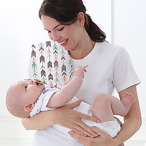 Little Tots Burp Cloths 100% Cotton Baby Burp Set, Absorbent & Soft Burping Cloth Newborn Towel for Newborns & Babies Boys & Girls Unisex 5 Pack (Full of Love)