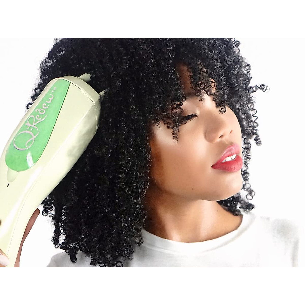 Q-Redew Original Handheld Steamer for All Hair Types - Hydrates, Reshapes, Detangles, Restyles, Stretches, Deep Conditions, Adds Volume - 120V 650W