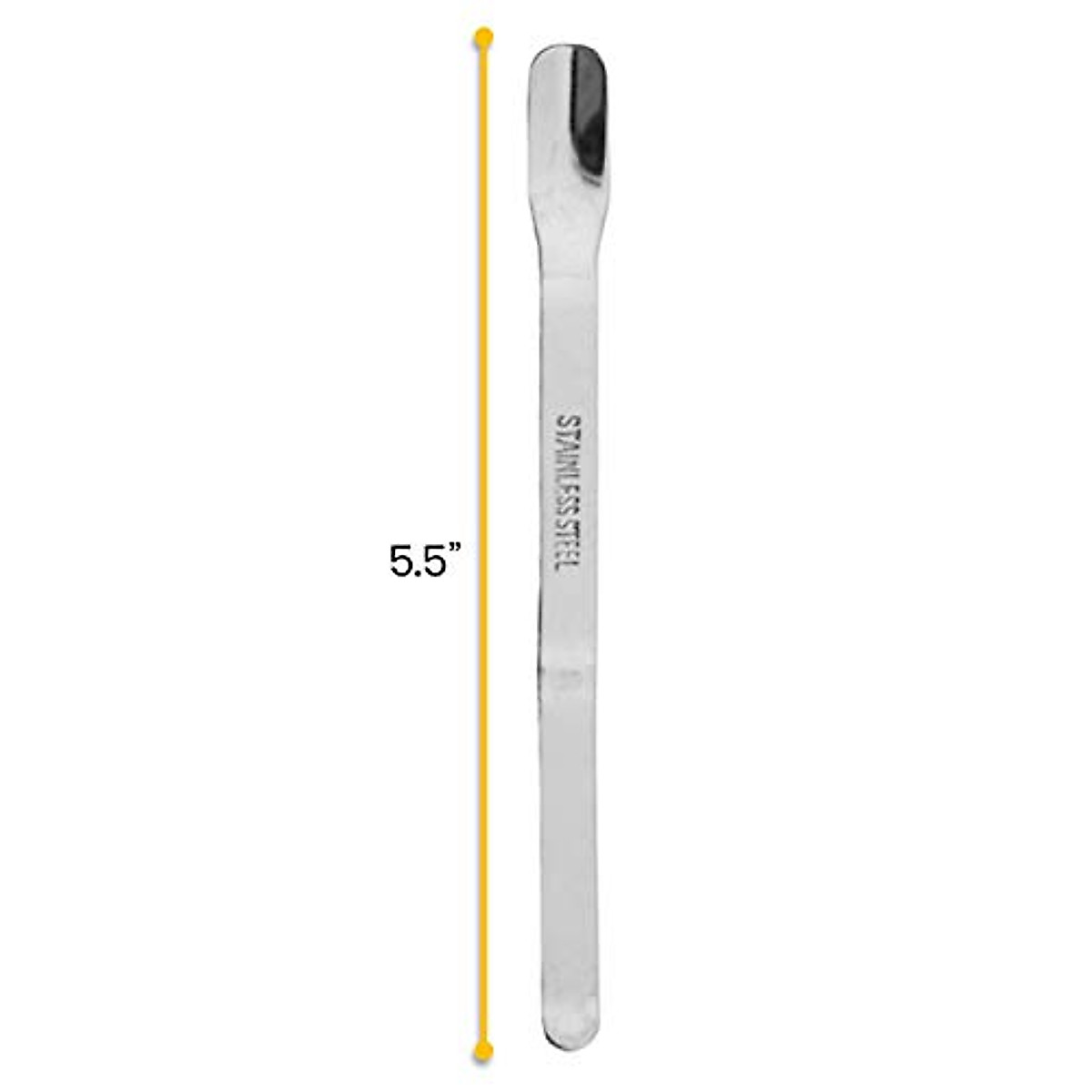 EISCO Spatula with Raised Center, 5.75" - Stainless Steel, Polished - Dual Ended, Flat End & Scoop End