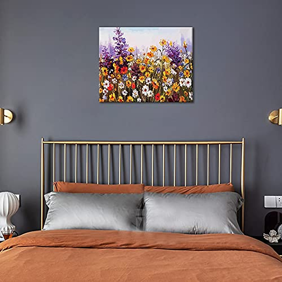 TUMOVO Paint by Number for Adult, Painting by Number Kits On Canvas, DIY Color Flowers Oil Painting Acrylic Paints, Flameless Paint by Numbers for Adults and Kids Beginner 16X20 Inch