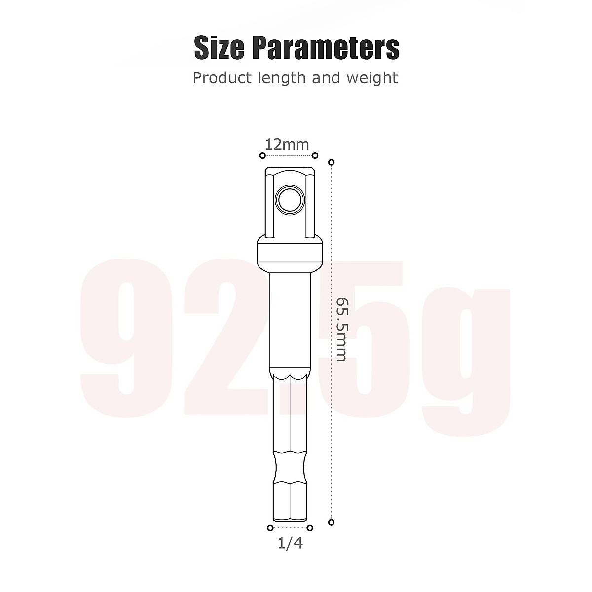 3/8 Impact Adapter, 4 Pack 3/8 Socket Adapter 1/4 Inch to 3/8 Socket Adapter Kit for Impact Driver, Automotive DIY, Extension Socket Driver Bits, Handle Nut Driver and Drills