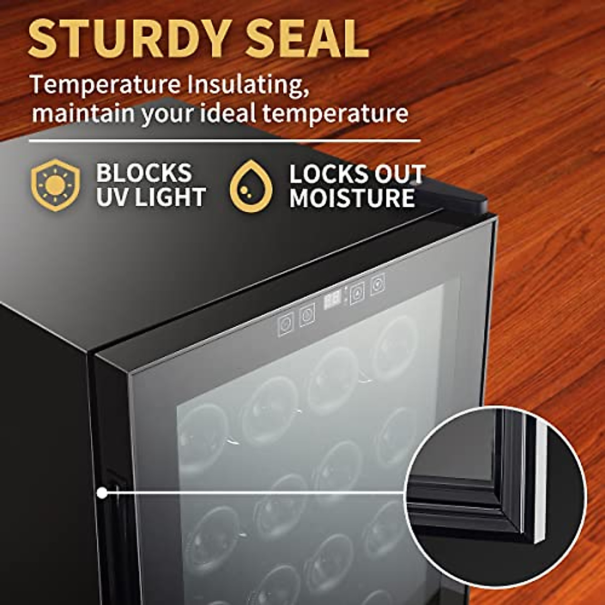 Old Canal 16 Bottles Wine Cooler Refrigerators/Freestanding Fridge, 51F-65F Digital Temperature Control