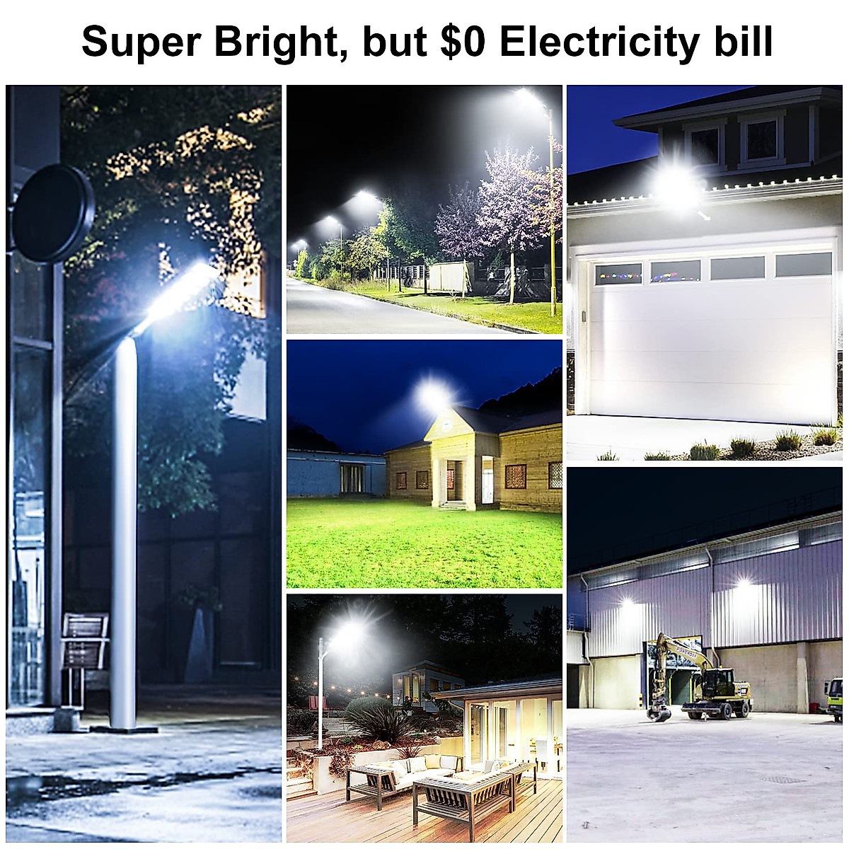 600W Solar Street Light Outdoor Waterproof Parking Lot Light 990leds with Motion Sensor and Remote 60000LM Dusk to Dawn 6500K Solar LED Street Light IP65 for Driveway,Playground,Basketball,Garage