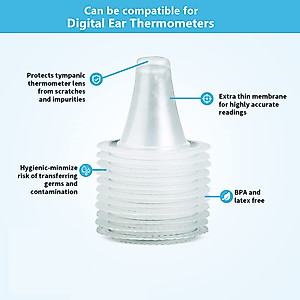 Ear Thermometer Probe Covers Lens Filters Refill Caps for All Braun Digital Ear Thermometer Models, BPA Free and Disposable for Braun Ear Thermometer (200)