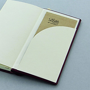 Letts Note Origins Collection Slim Pocket Size Notebook with Gold Pen, Ruled, 240 Pages, Cream Paper, 5.75" x 2.75", Chocolate (B090013)