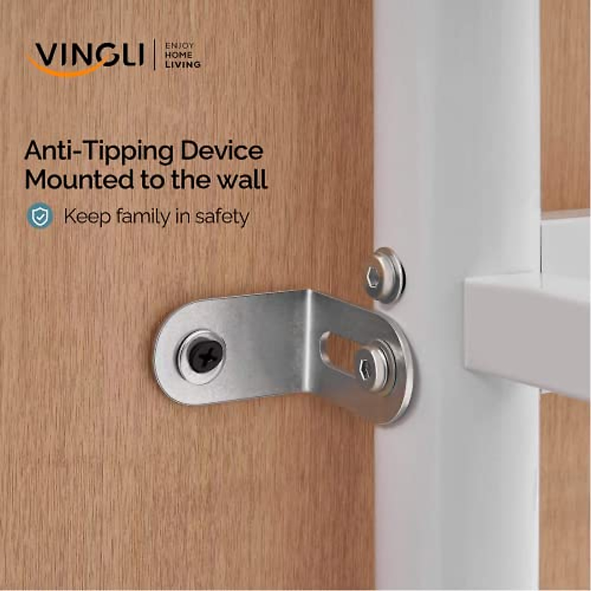 VINGLI Twin Loft Bed with Guard Rail Flat Ladder Rung, Metal Loft Bunk Bed Frame for Kids and Young Teens, No Box Spring Required, White