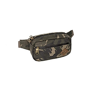 Revelry Companion Smell Proof Fanny Pack Crossbody Bag Water Resistant with Adjustable Strap for Travel, Sport, Running - Carbon Filter System from Odor Protection, Canvas Exterior Men & Women (Ash)
