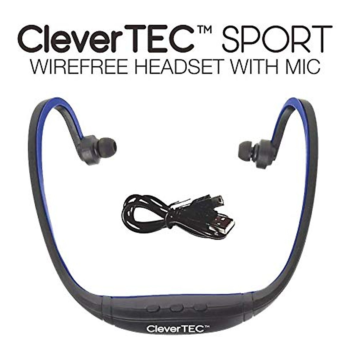 CleverTEC Sport Bluetooth Wire Free Wireless Headphones with Mic