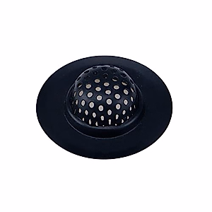 Antrader Kitchen Sink Strainer,2.17" Top / 1.18" Basket,Stainless Steel Sink Drain Strainer,Black,2 Pack