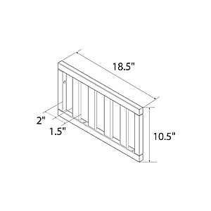Little Seeds Universal Toddler Rail, Nursery Furniture, Sharkey Gray