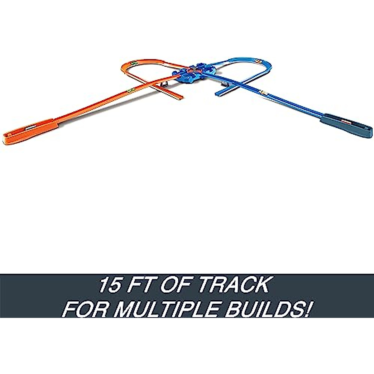 Hot Wheels Track Builder Playset, Deluxe Stunt Box with 25 Component Parts & 1:64 Scale Toy Car [Amazon Exclusive]